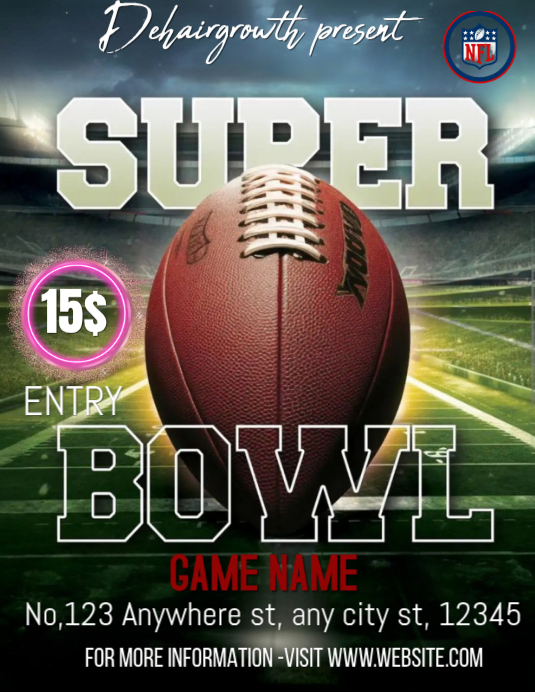 Black Football Event Promotion Flyer Template | PosterMyWall