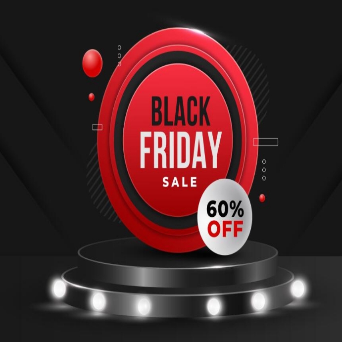 Black Friday 60% poster Template | PosterMyWall
