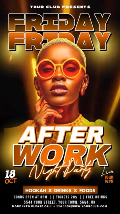 Black Friday After Work Night Party Video Flyer Instagram Story ...