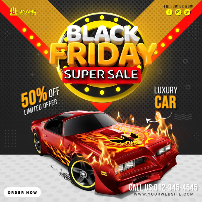 Black Friday Car Template | PosterMyWall