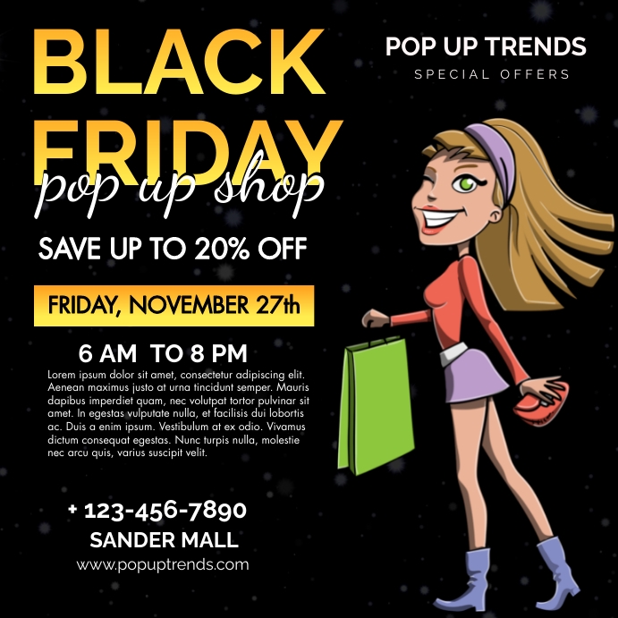 black friday deals, black friday sales Template | PosterMyWall