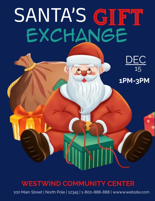 Santa Gift Exchange | PosterMyWall