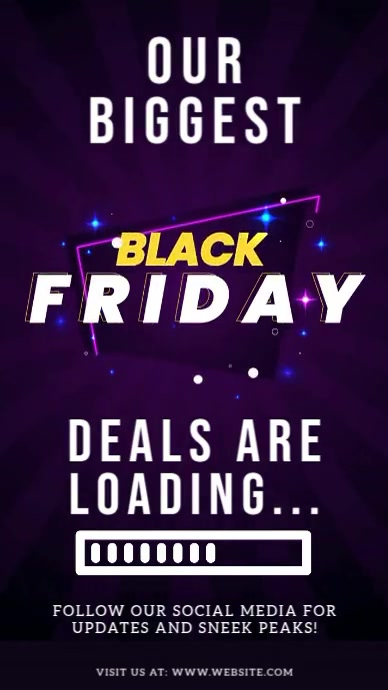 Black Friday deals loading social media design template | PosterMyWall