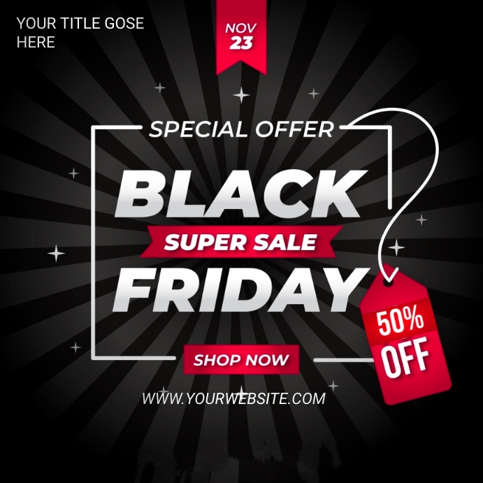 Black Friday Template | PosterMyWall