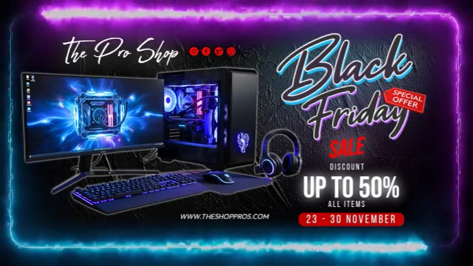 Black Friday Desktop PC Sale Template | PosterMyWall