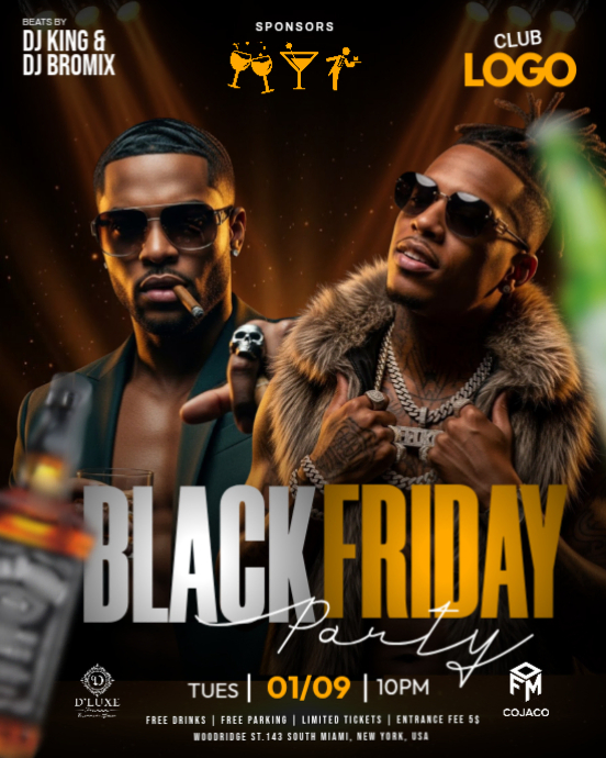 Black Friday Duo Party Template | PosterMyWall