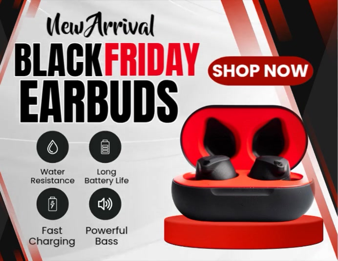 Black Friday Earbuds Deal Template | PosterMyWall