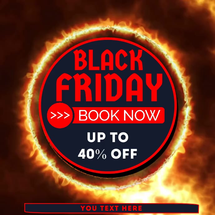 Copy of black Friday fire illusion video flyer | PosterMyWall