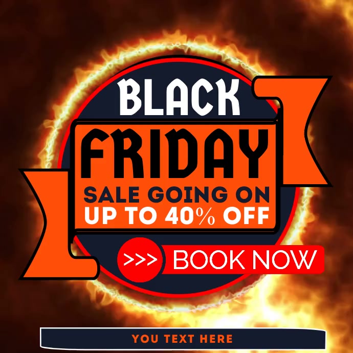 Copy of black Friday fire illusion video flyer | PosterMyWall