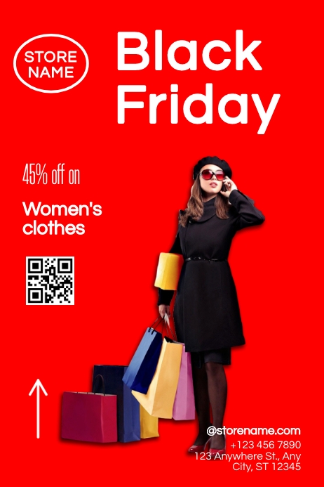 Brosur Spanduk Selebaran Jumat Hitam Templat | PosterMyWall