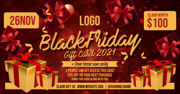 Black Friday Gift Card Template | PosterMyWall