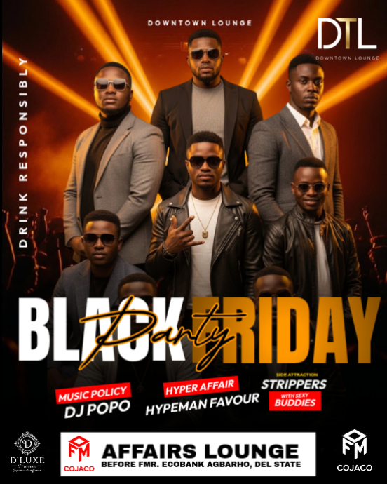 Black Friday Group Party Template | PosterMyWall