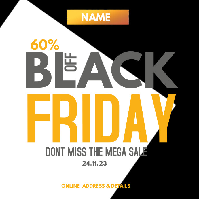 black Friday Instagram post design Template | PosterMyWall
