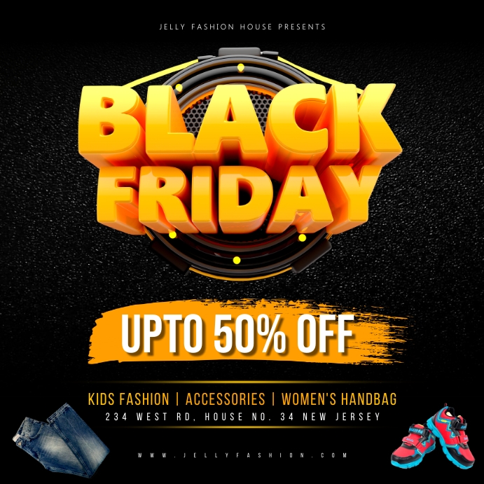 Black friday instagram post template design | PosterMyWall