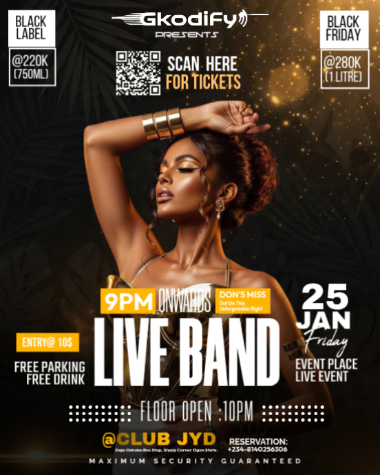 Black Friday Live Band Template | PosterMyWall