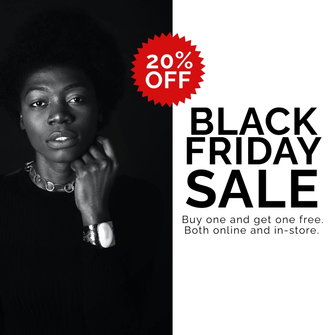 Plantilla de De Publicación de Instagram Mínimo de Viernes Negro ...