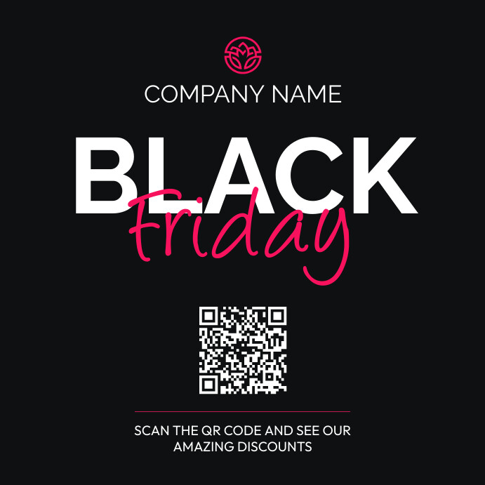 Copy of black friday minimal printable sticker advert | PosterMyWall