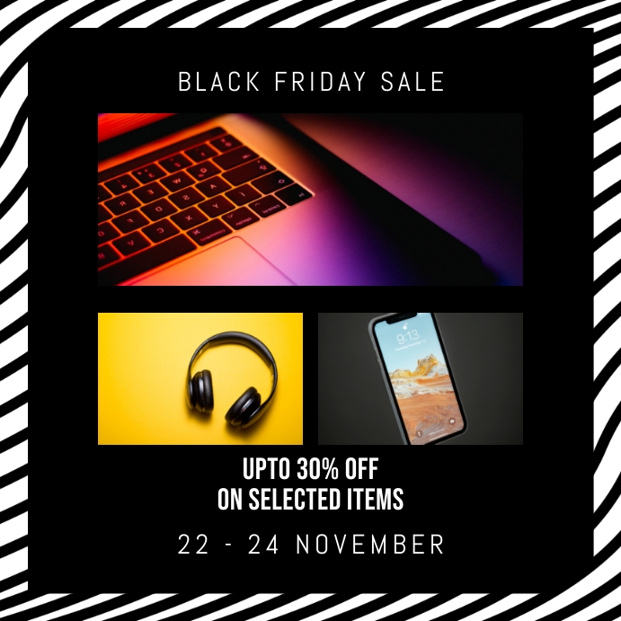 Black Friday Multiple Item: Zebra Theme | PosterMyWall