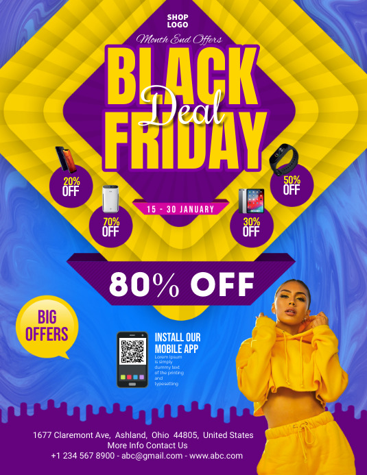 Black Friday Offer Flyer Template | PosterMyWall