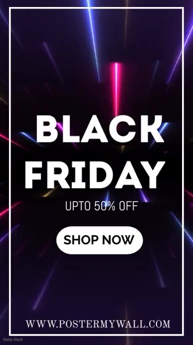 Black friday online sale digital display ad Template | PosterMyWall