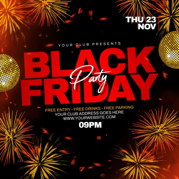 Plantilla de Black friday party flyer | PosterMyWall
