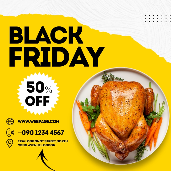 BLACK FRIDAY RESTAURANT FLYER Template | PosterMyWall