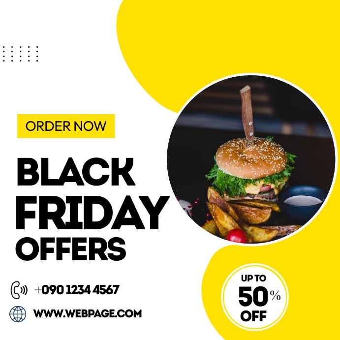 BLACK FRIDAY RESTAURANT OFFERS Template | PosterMyWall