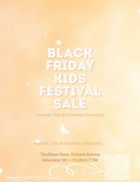 Black Friday Retro Kids Store Flyer Template | PosterMyWall