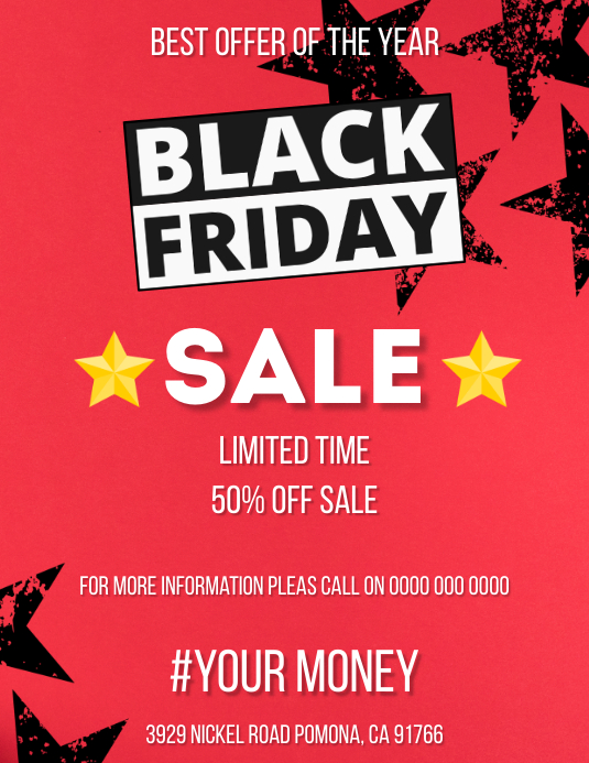 Black Friday Sale 50% Off Template | PosterMyWall