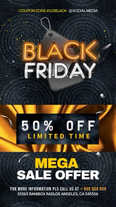 Black Friday sale ad Template | PosterMyWall