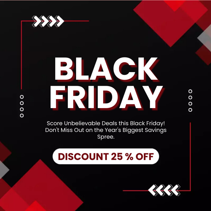 Black Friday Sale Instagram Post Template | PosterMyWall
