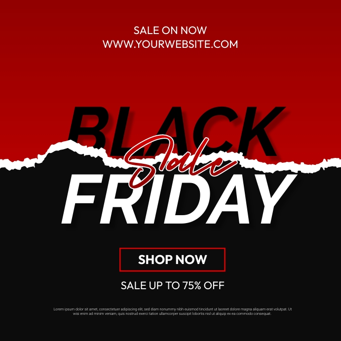 Black Friday Sale Social Media Post Template | PosterMyWall
