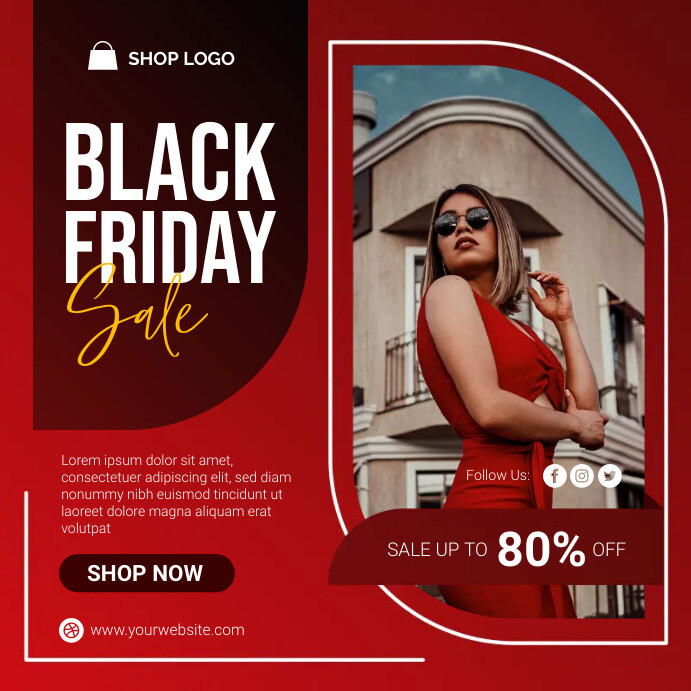 Black Friday Sale Social Media Post Template | PosterMyWall