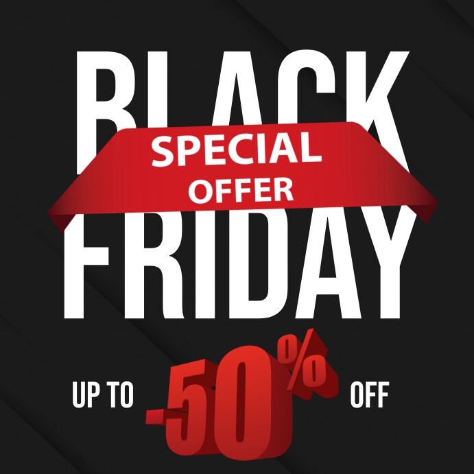 Black friday social media post template | PosterMyWall