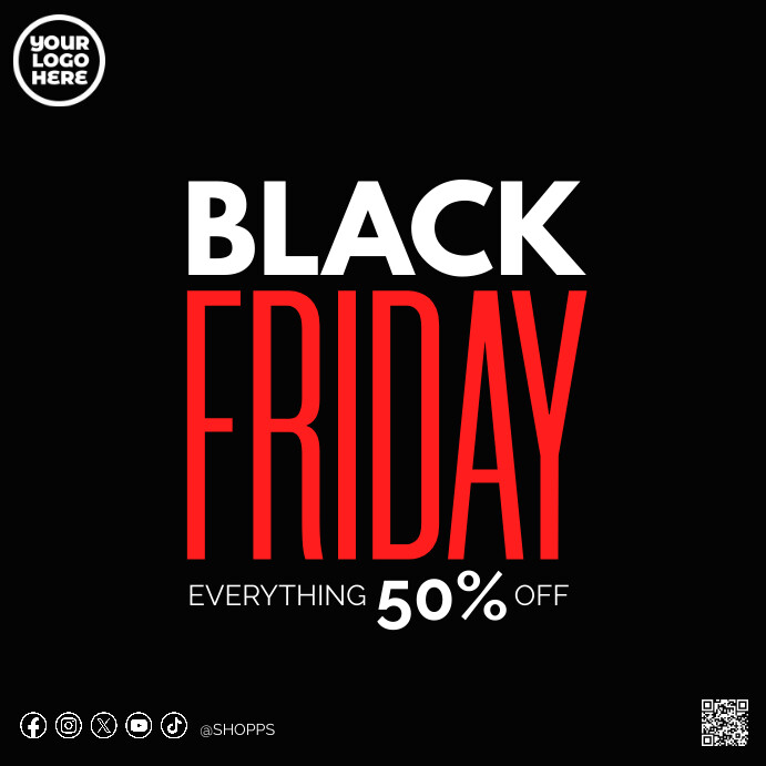 Black Friday Static instagram ad Template | PosterMyWall