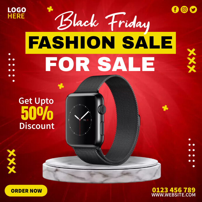 Black Friday Watch Template | PosterMyWall