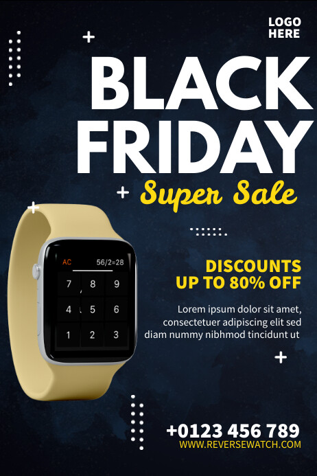 Black Friday Watch Template | PosterMyWall
