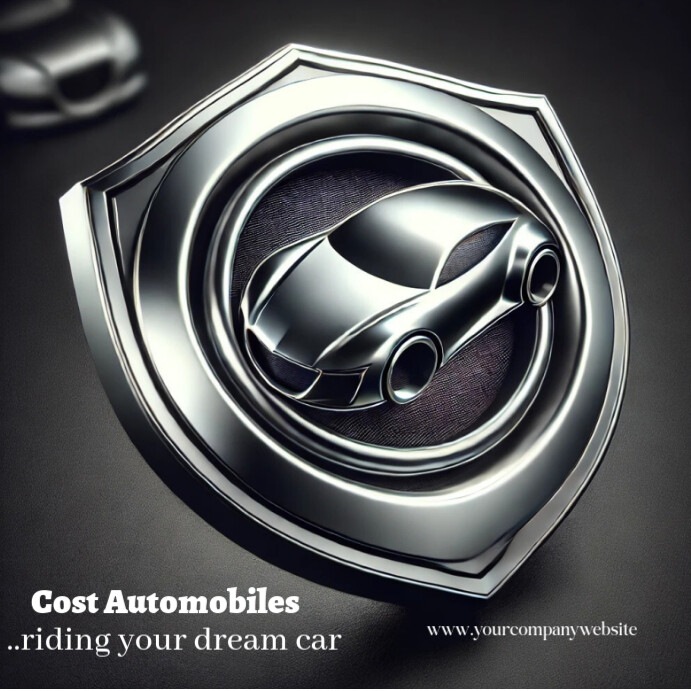 Plantilla de Black Futuristic 3d Car Logo Instagram Post | PosterMyWall