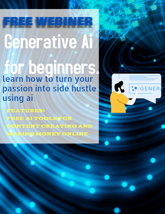 Black Futuristic Ai Generative Flyer (us Letter) Template | PosterMyWall