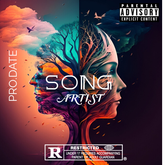 Black Futuristic Album Cover Design Album Co Template | PosterMyWall