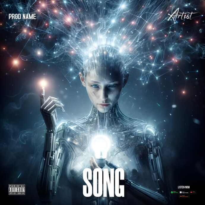 Modèle Black Futuristic Album Music Song Cover Insta | PosterMyWall