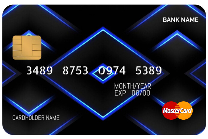 Black Futuristic Bank Credit Debit Atm Card Poster Templat | PosterMyWall