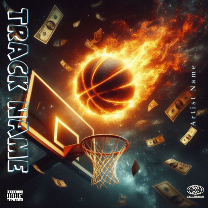 Black Futuristic Basketball Album Cover Album Cover Template | PosterMyWall