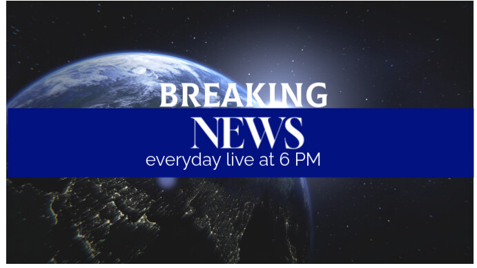 Copy of Black Futuristic Blue Breaking News Youtube Channel Art Youtube ...