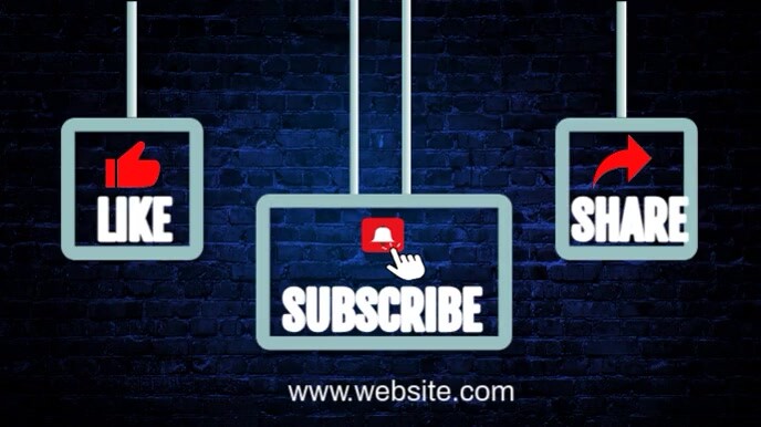 Black Futuristic Blue YouTube channel Digital Display (16:9) Template ...