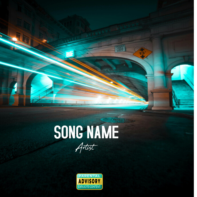 Black Futuristic Design Style Album Cover Template | PosterMyWall