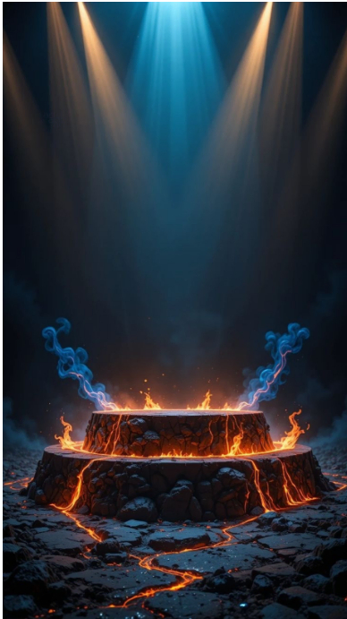 Copy of Black Futuristic Elemental Stage Spotlight | PosterMyWall