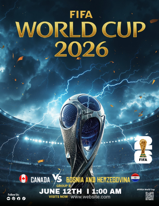 Fifa World Cup 2026 Pamflet Templat | PosterMyWall