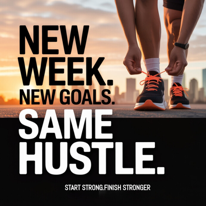 Copy of Black Futuristic Motivation Monday Poster New Week New Goal ...