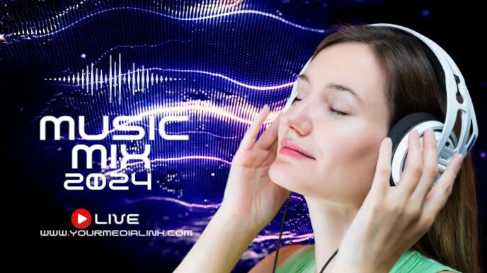 Black Futuristic Music Mix Digital Display (16:9) Template | PosterMyWall
